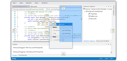 Actipro Docking & MDI - UWP tool windows and multiple document interface