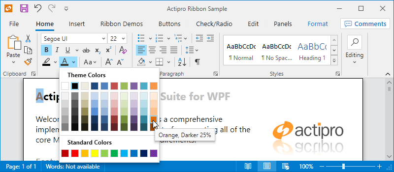 Actipro Ribbon - Office-like user interface WPF control Actipro Ribbon - Office-like user interface WPF control
